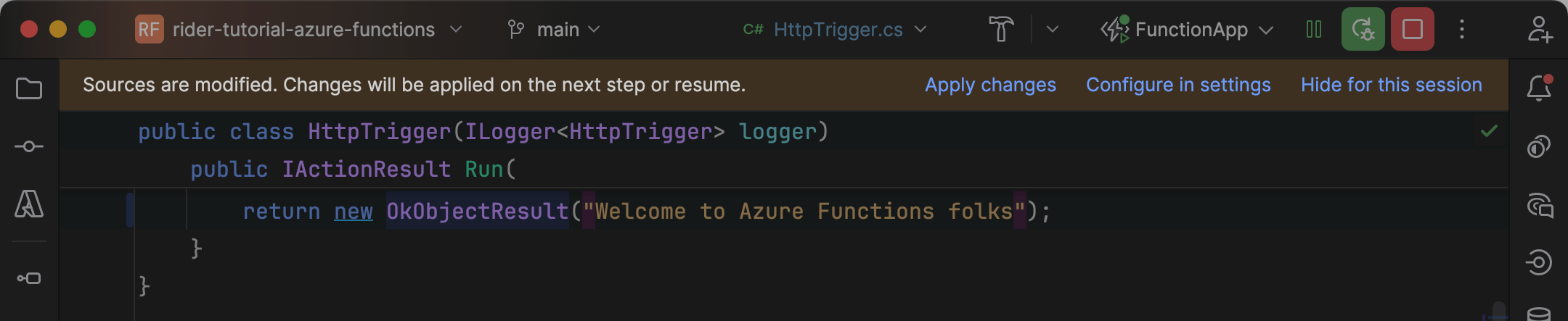 Running and Debugging Azure Functions - JetBrains Guide