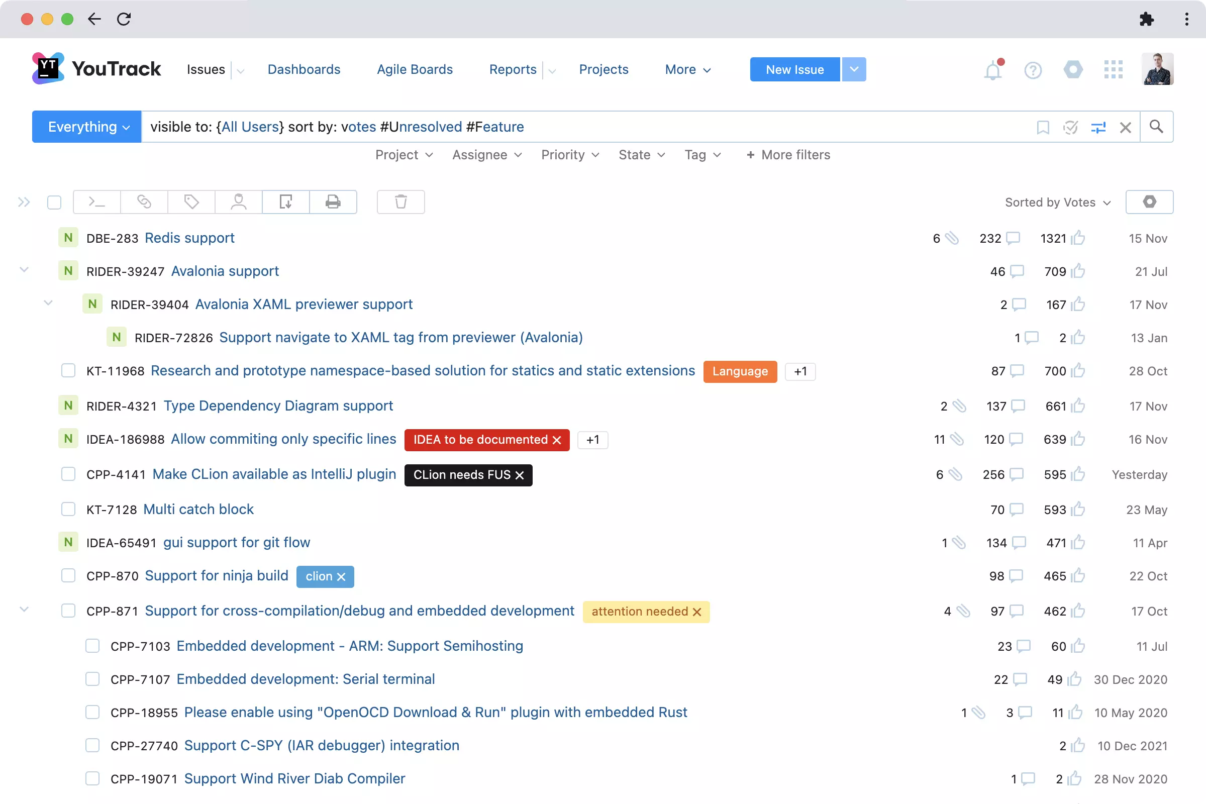 YouTrack for QA & Support